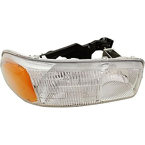 YOYOCOLL Headlight Bulb Right Passenger Side Clear Lens W/Bulb Headlamp for Yukon 2000-2006,for Yukon XL 1500/2500 2000-2006,for Sierra 1500 1999-2006,for Yukon XL 1500/2500 2000-2006