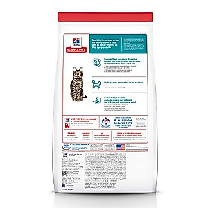 Hill's Science Diet Dry Cat Food, Adult 7+ for Senior Cats, Indoor, Chicken Recipe, 15.5 lb. Bag