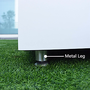 ELEMENTI Outdoor Fire Table 45,000 BTUs Natural Gas Firepit Patio Coffee Table Furniture, Backyard Fireplace Marble Porcelain Rectangle Fire Pit, 17Inch-High (White)