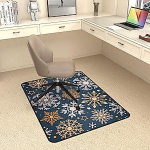 Mapuon Heavy Duty Desk Chair Mat for Carpet & Hardwood Floors, 48" x 36" Exquisite Jacquard Floor Mat Office Chair Mat for Carpeted Floors and Hardwood Floor for Home Office