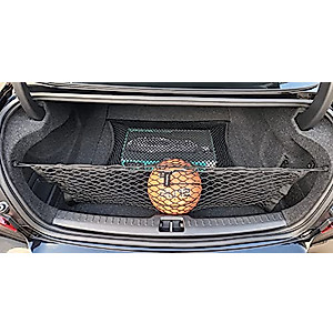 Envelope + Floor Style Automotive Elastic Trunk Cargo Net for Volvo S60 B5-2019-2023 - Premium Trunk Organizer and Storage - Luggage Net for Sedan - Car Organizer for Volvo S60 T8
