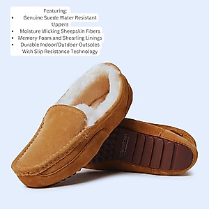 Fireside by Dearfoams mens Melbourne Slipper, Chestnut, 14 US