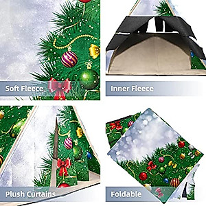 enheng Small Pet Hideout Green Christmas Tree Hamster House Guinea Pig Playhouse for Dwarf Rabbits Hedgehogs Chinchillas