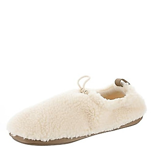 UGG Women's Plushy Slipper Slipper, Natural/ Chestnut, 8