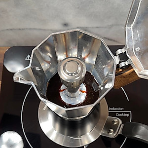 Cuban Coffee Starter Kit | Cafecito 6 Cups Moka Pot Set | Cafetera Cubana Stovetop Espresso Maker Set | Anti-Splash Valve Included