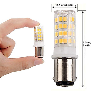 MaoTopCom 4W BA15D LED Corn Light Bulbs- BA15D LED Double Contact Bayonet Base Sewing Machine Bulb 120V Warm White 3000K LED Corn Bulb 40W Halogen Replacement Bulb(4 Pack)