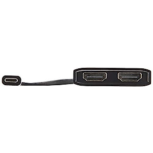Sanwa Supply AD-ALCMST2HD USB Type-C MST Hub (DisplayPort Alt Mode), Type-C Male (Input) to HDMI Female, 2 Ports (Output)