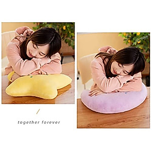 Baiyuruodie Plush Flower Pillow, Cushion, Office Cushion, Home Decoration, (45cm（17.7inch）, Purple)