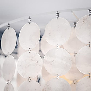 Kenroy Home 93409WH Shelley 1 Light Pendants, 20 Inch Width, White