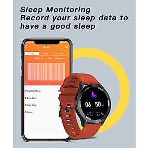 Smart Watches for Men 1.32 in Full Touchscreen Waterproof Smartwatch Bluetooth Call Dial Sports Calories Steps Counter Fitness Tracker Android iOS