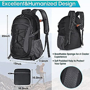 RAINSMORE Hiking Backpack 40L Waterproof Camping Backpack Lightweight Packable Backpack for Women Men Outdoor Travel Daypack