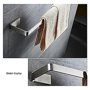 Towel BAR Rack Towel Rack Wall Mounted Tower Holder Single Towel Storage Rack Towel Bars,Towel Rod for Bathroom or Kitchen,Brushed Finish Bathroom Hardware/50Cm (Size : 80Cm)