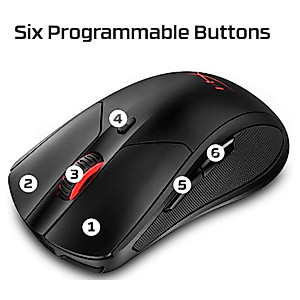 HyperX Pulsefire Dart Wireless RGB Gaming Mouse (Renewed)