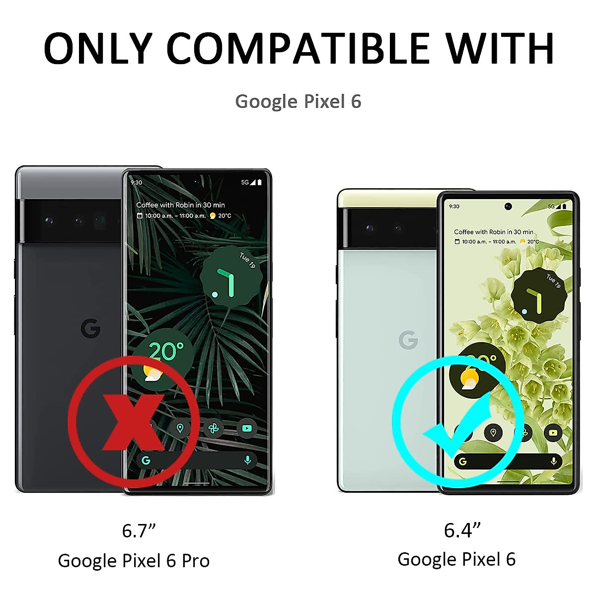 Nvollnoe Google Pixel 6 Case with Sliding Camera Cover, Magnetic Kickstand, Heavy Duty Protective Case for Pixel 6-6.4 inch (Black)