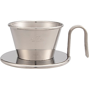 Kalita WDS-155#04103 Wave Series Coffee Dripper, Stainless Steel, For 1-2 People, TSUBAME & Kalita WDS-155