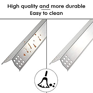 Hisencn Grill Replacement Part for Kitchen Aid 720-0745B, Nexgrill 720-0733, Jenn-Air 720-0709, 720-0336B, 720-0336C, Stainless Steel Heat Plate Tent Shield Plate Burner Cover