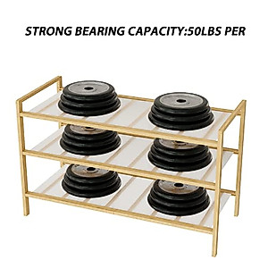 CoMokin 3-Tier Bamboo Shoe Rack with Side Pockets, Stackable | Sturdy | Multi-Function Shoe Shelf Storage Organizer for Closet Entryway Balcony Bathroom