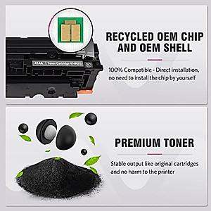 ALLWORK 414A [with Chip] Remanufactured Toner Cartridge Replacement for HP 414A 414X W2020A W2021A W2022A W2023A Work with HP Color Pro M454dn M454dw MFP M479dw M479fdn M479fdw M455dn M480f 4 Packs