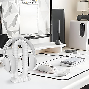 Cloud Headphone Stand - Gaming Headset Holder - Desktop Earphone Hanger, Cute Kawaii Headphone Hanger for Sony, Bose, Apple, Gaming Headphones Display (Pastel Pink)