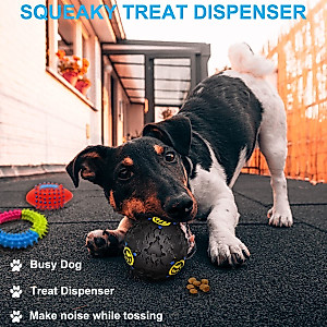 Beiker Dog Teething Chew Toys - 15 Pack Tough Small Medium Large Breed Puppy Toys, Dogs Rope Chew Toys Bundle for Boredom, Pet Interactive Squeaky Treat Dispensing Ball for Puppies