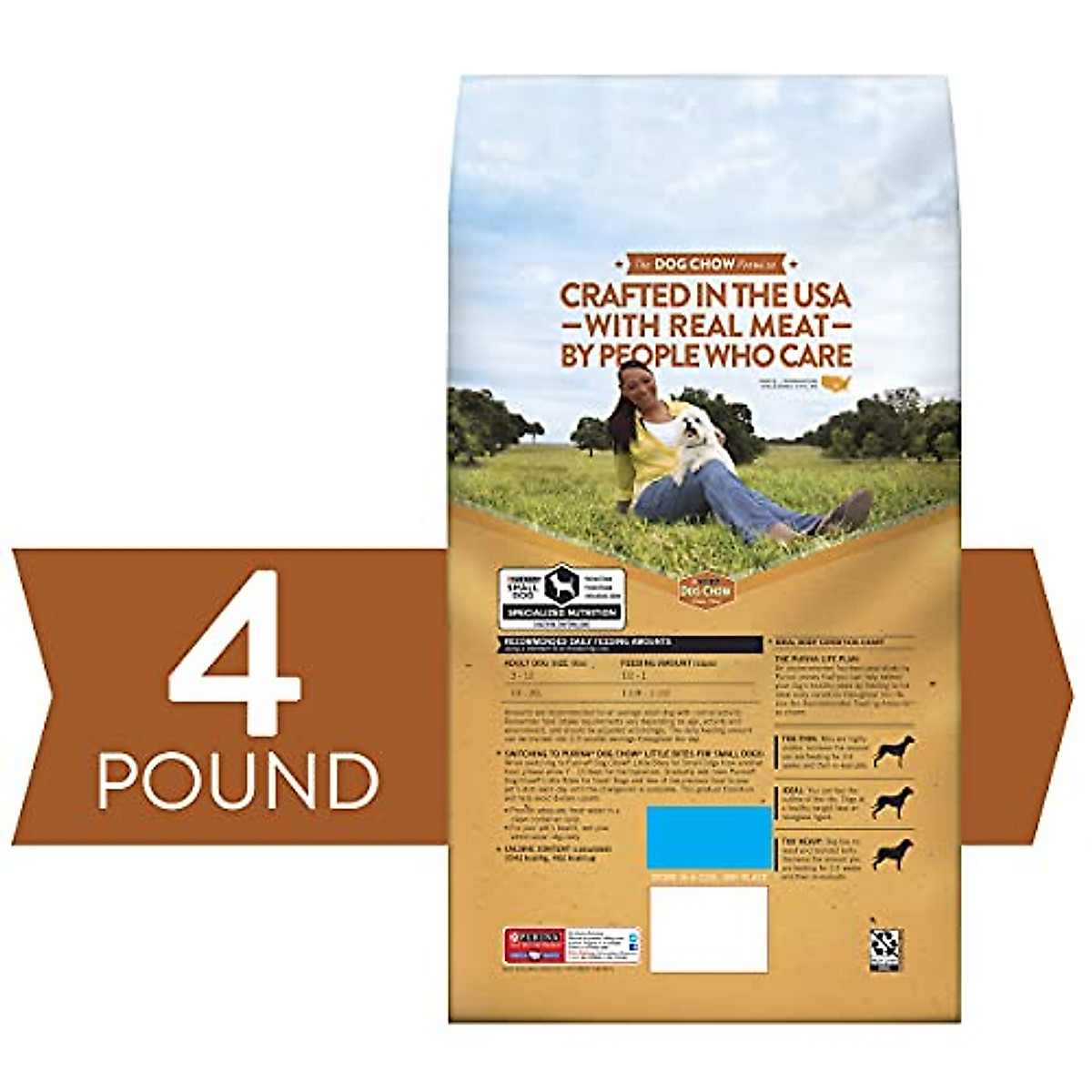 Purina Dog Chow Small Breed Dry Dog Food, Little Bites With Real Chicken & Beef - (4) 4 lb. Bags