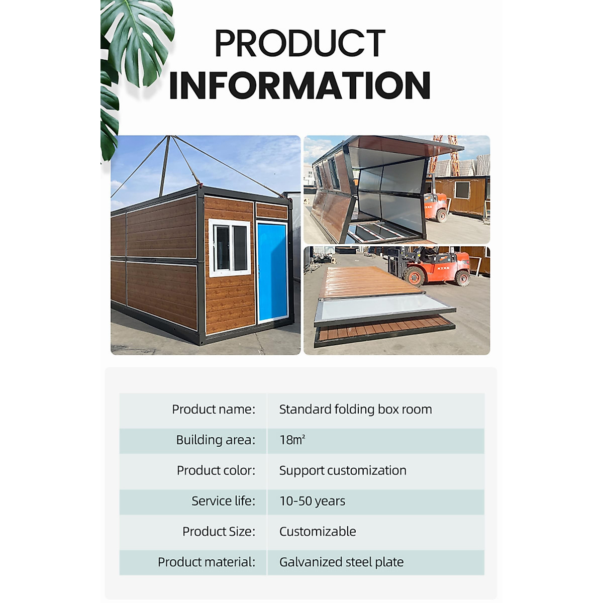 15㎡ Portable Folding Container House, Customizable, Expandable, Mobile Modular prefabricated Container Small House Suitable for Hotels, Stalls, Shops, Villas, Warehouses, etc.