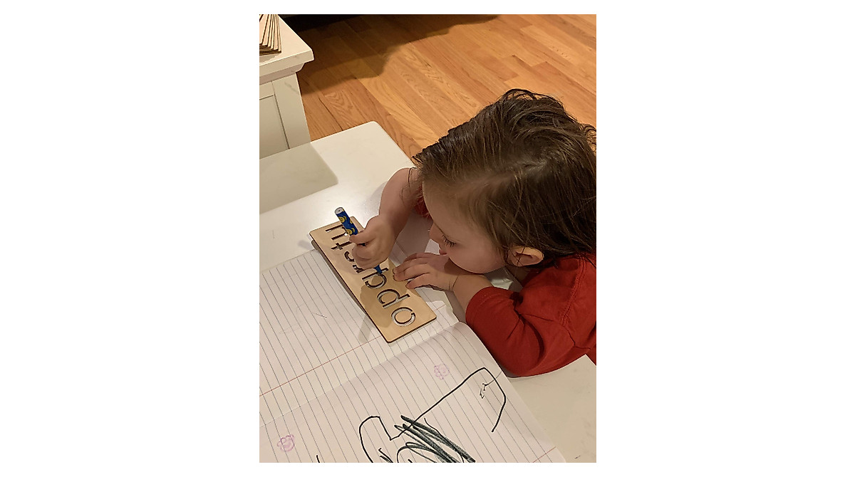Bodima Wood Handwriting Stencil Set for Kids