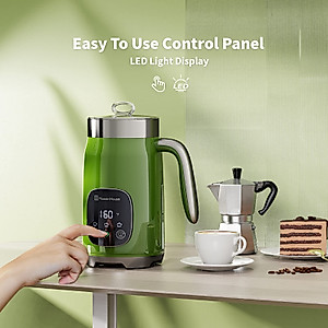 Maestri House Milk Frother, Variable Temp and Froth Thickness Milk Frother and Steamer, 14.1OZ/400ML Smart Touch Control Foam Maker, Memory Function for Latte, Warm Milk, Hot Chocolate