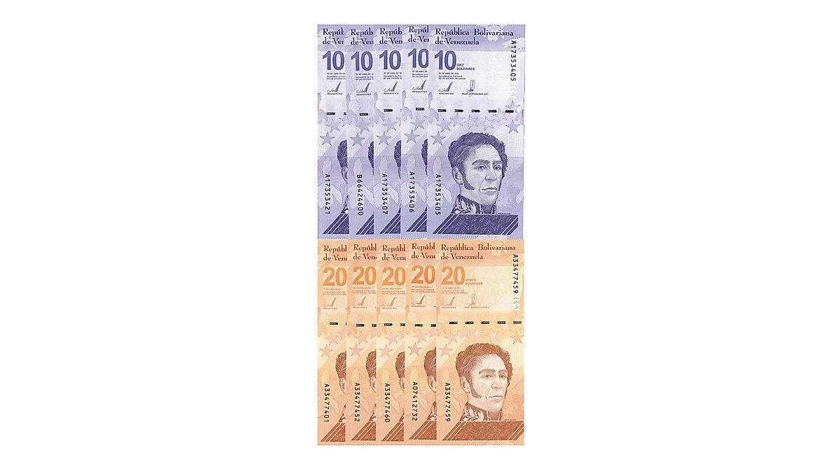 Venezuelan Digital Banknotes - 5 x 10M & 20M Uncirculated Sets