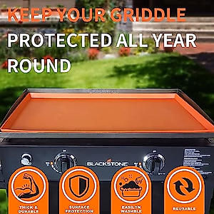 Silicone Griddle Mat for Blackstone 22 Inch Griddle, Heavy Duty Food Grade Silicone Grill Cover,Protect Griddle from Rodents, Insects, Debris, and Rust, Premium Silicone Griddle Mat Cover