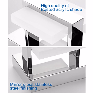 SOLFART Dimmable Modern 6 Lights Vanity Lights for Bathroom LED Bathroom Vanity Lights Over Mirror Chrome