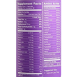 Vital Proteins Grass-Fed Desiccated Beef Liver Pills - (120 Capsules, 750mg Each)