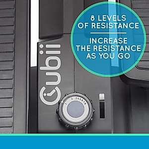 Cubii Jr: Desk Elliptical w/Built in Display Monitor, Easy Assembly, Quiet & Compact, Adjustable Resistance (Silver)