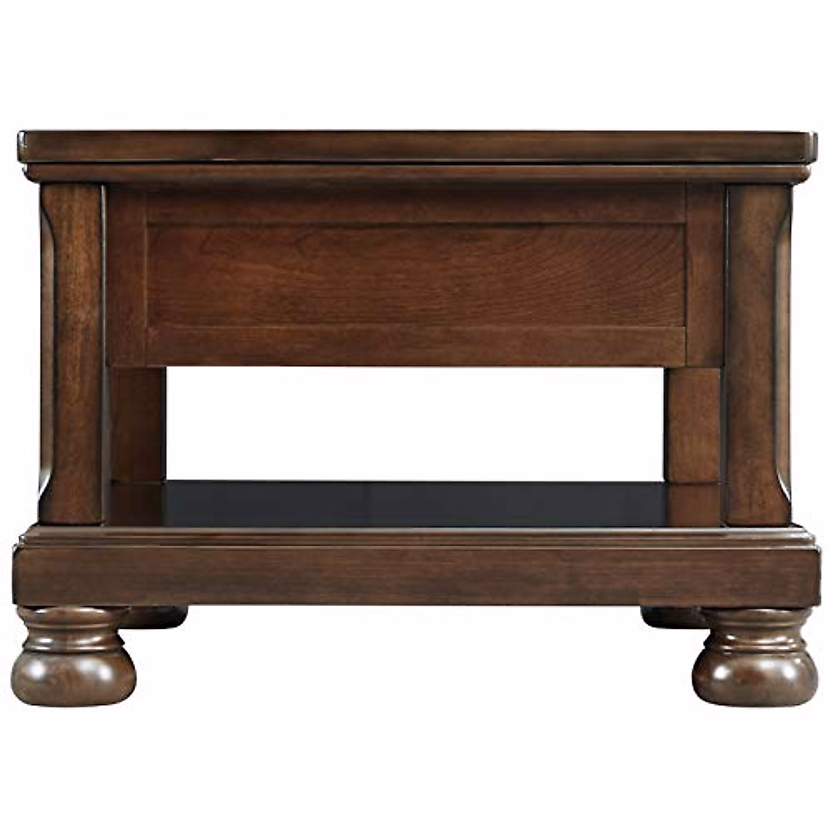 Signature Design by Ashley Porter Traditional Hand-Finished Lift Top Coffee Table, Dark Brown