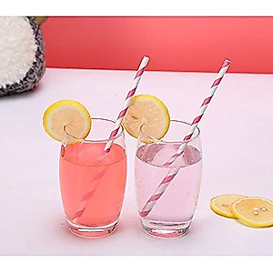 Pajitas de papel desechables, 200 unidades, colores surtidos, 100% biodegradables