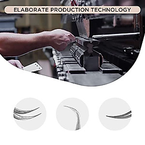 BEYELIAN Eyelash Extension Tweezers, Professional Lash Tweezers for Make Fans Volume Lashes, Curved Tip Stainless Steel Tweezers ST-15