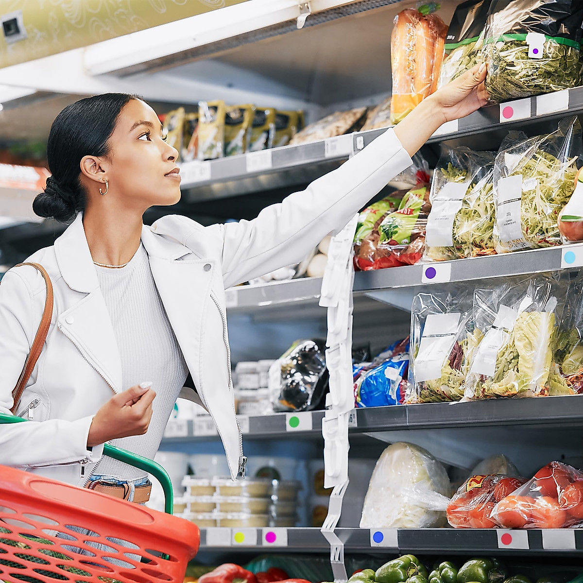 ChromaLabel 3/4 Inch Circle Sticker Labels, Easy to Write On Round Colored Stickers, Permanent Sticky Dots - 1200 Colored Dot Stickers per Variety Pack, 5 Assorted Colors Dot Labels