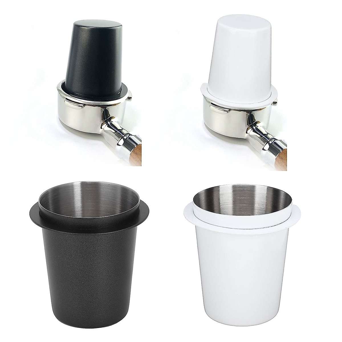 58mm Dosing Cup,Stainless Steel Coffee Dosing Cup, Espresso Coffee Dosing Cup,Coffee Machine Tools,Small Measuring Cup for Coffee Milk Tea Liquid Medication(58mm White)