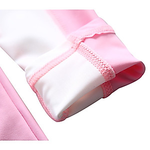 TAIYCYXGAN Baby Toddler Girls Long Sleeve Swimsuit Kids Two Pieces Rash Guard Sunsuit with Hat UPF 50+ UV Green 3-4T