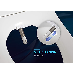 Hulife Electric Bidet Seat for Elongated Toilet with Unlimited Heated Water, Heated Seat, Warm Air Dryer, Wireless Remote Control