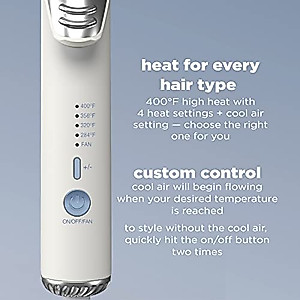 INFINITIPRO BY CONAIR 2-in-1 Cool Air Curling Iron and Flat Iron Luxe, Protects Against Damage and Locks in Style for Effortless Long Lasting Curls, Waves & Straight Looks with One Tool
