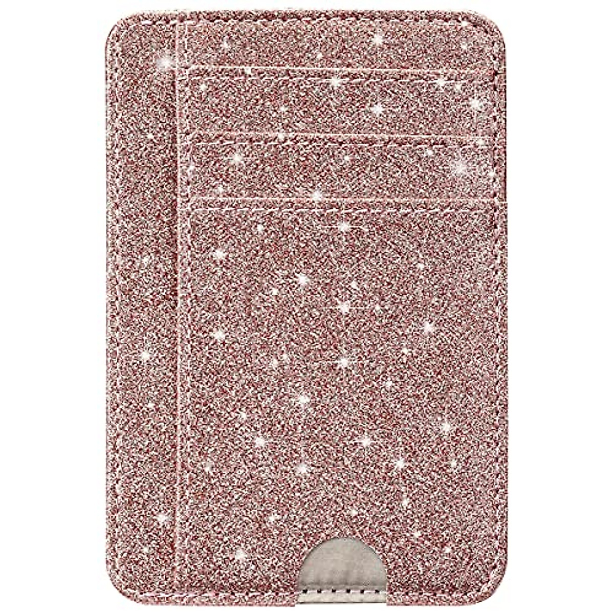 HOTCOOL Card Holder Wallet Front Pocket Minimalist Leather With RFID Blocking Wallet for Men & Women, Glitter Rose