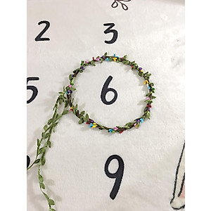 Achilles Axis Baby Milestone Blanket - Organic Soft Plush Fleece Unisex Design - Large 60 in x 40 in - Flower Photography Background Prop Included