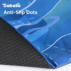 Babelio Baby Gym Mat & Tummy Time Water Mat 2 in 1, 3 Different Assembly Methods, 6 Activity Play Mat Toys, Sensory Development and Fun Experience for Infant, 33.5" x 33.5"