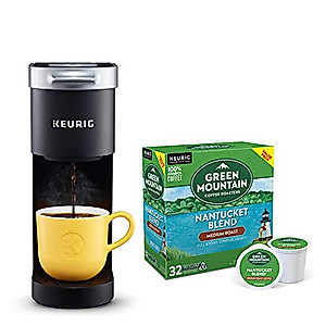 Keurig K-Mini Single Serve Coffee Maker with Green Mountain Coffee Roasters Nantucket Blend, Medium Roast, 32 ct K-Cup Coffee Pods