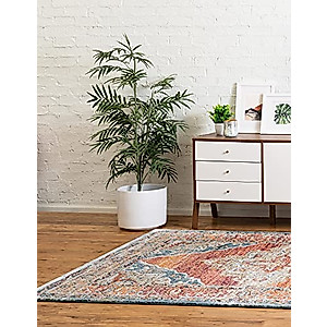 Unique Loom Isabella Collection Area Rug - Rossellini (9' x 12' Rectangle, Rust Red/Beige)