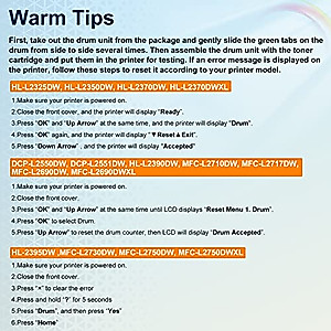 TESEN DR730 DR760 Compatible Drum Unit Replacement for Brother DR730 DR760 for HL-L2325DW HL-L2350DW HL-L2370DW HL-L2390DW HL-L2395DW MFC-L2690DW MFC-L2717DW MFC-L2750DW Toners_Cartridges_Printer