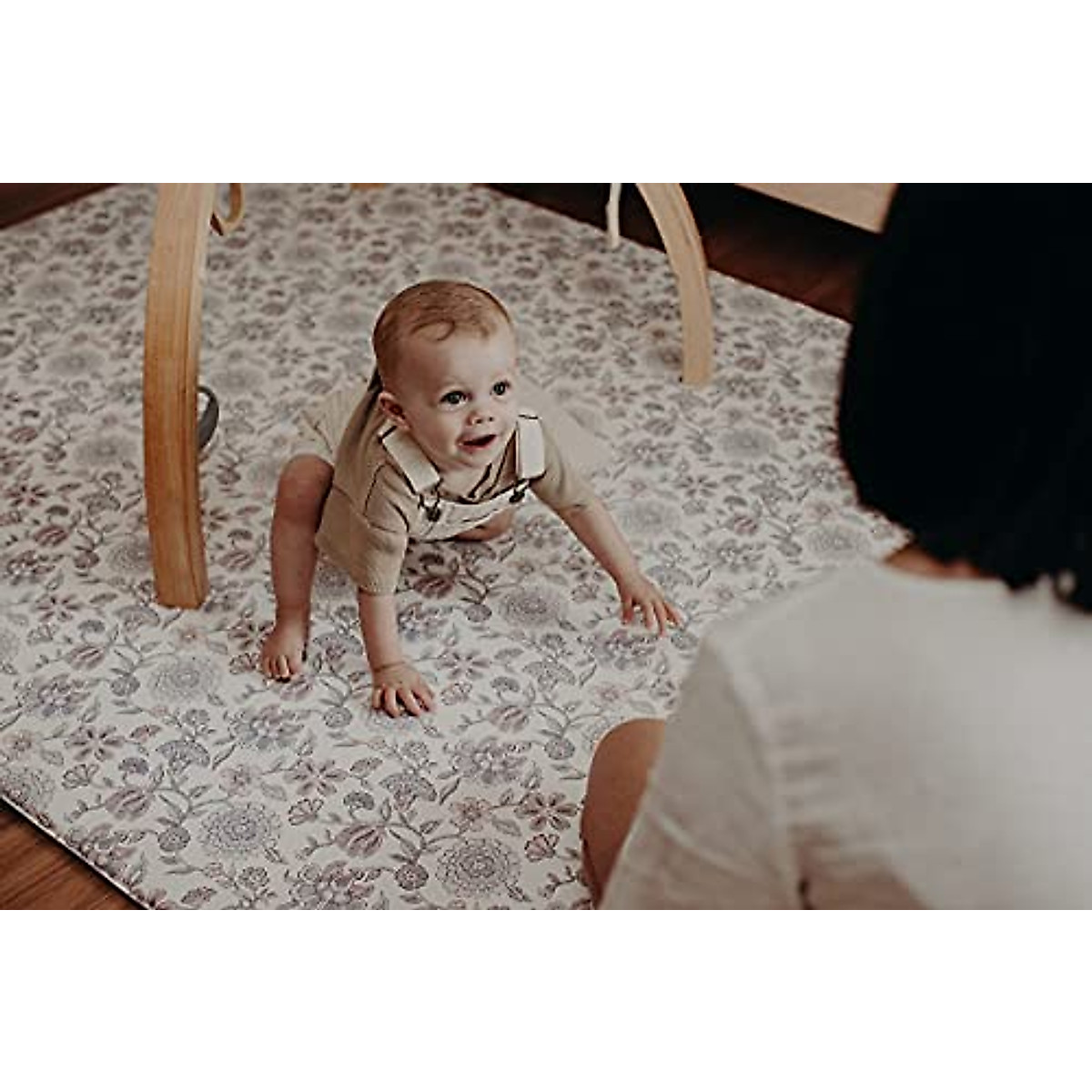 Frankie Lane Non-Toxic Baby Play Mat, 6.5ft x 4.5ft Reversible Waterproof Foam Tummy Time Mat, Baby Activity Mat. Playmat for Babies and Toddlers. SOFT Extra Large Non Slip Baby Floor Mat Foam Playmat