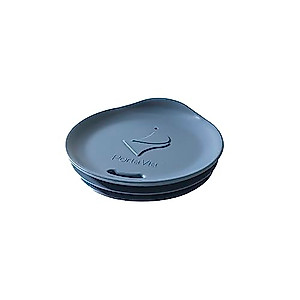 Reusable Coffee Cup Silicone Lid – Fits Any Tumbler, Water Bottle, & Ceramic Coffee Mug – Dishwasher-Safe Ceramic Travel Mug Lid Keeps Hot Cups Hot (Medium to Large - Navy)