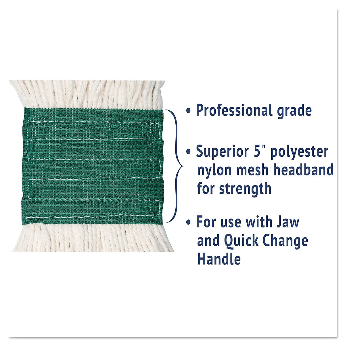 BWK502WHCT - Boardwalk Super Loop Wet Mop Head